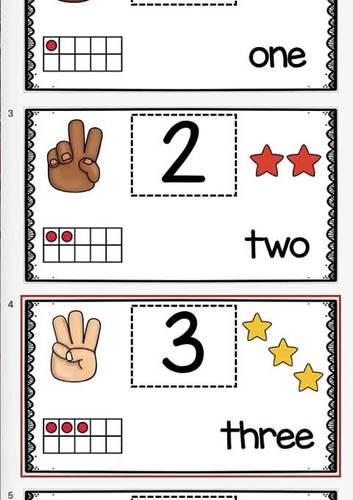 Number Slides for Distance Teaching by The Pre-Kindergarten Princess