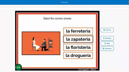 Boom Cards - Los Lugares 3 (Vocabulary Identification Activities) by NATAM