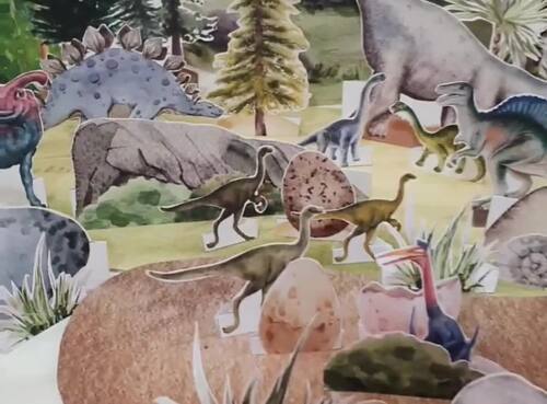 Build a Dinosaur World, Science Project Diorama, Paper Crafts ...