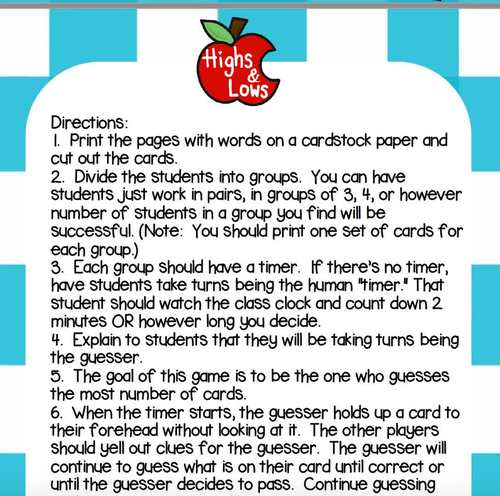 Heads Up! VA 20th Century Unit Review Game by Highs and Lows of a Teacher