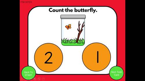Butterfly Counting Digital Movement Game by Pink Oatmeal | TPT