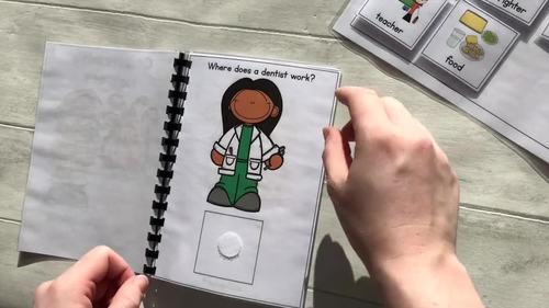 Wh Questions for Speech Therapy Community Helpers Adapted Book | TpT