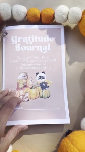 Christian Thanksgiving Gratitude Journal Craft Sunday School Gratitude ...