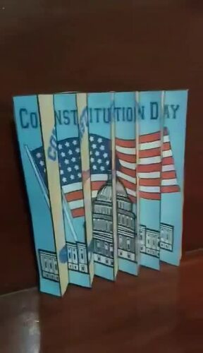 Constitution Day Activities Crafts Agamograph Art Posters 2D Coloring Decor