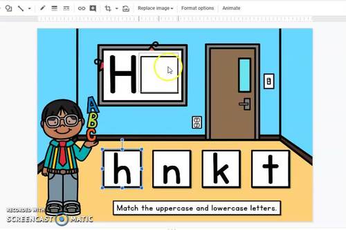 Letter Match Uppercase Lowercase BOOM Cards & Google Classroom Distance ...