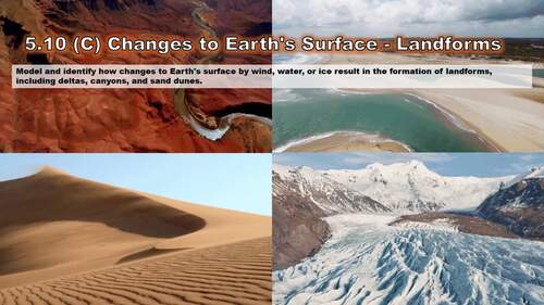 TEKS 5.10 (C) Changes to Earth's Surface - Landforms by RITZ EDUCATION