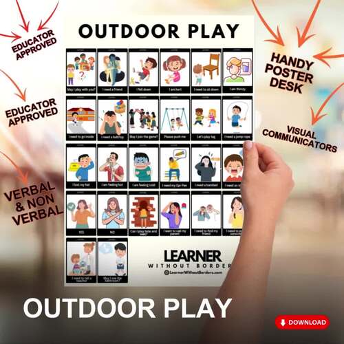 Outdoor Play Activity Poster 24x36 inch | Fun and Engaging Games for ...