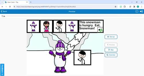 Eat, Snowman! by Creative Speech Language Resources | TPT