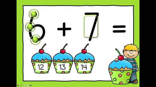 TOUCH MATH - ADDITION - Counting On with Cupcakes by Tech for Teaching