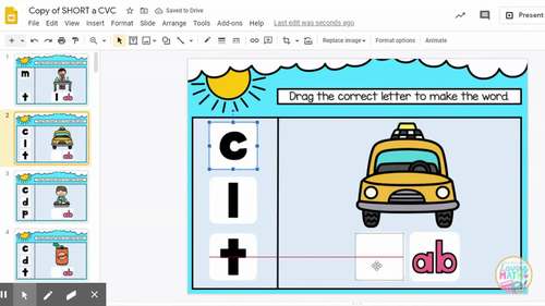 Short a CVC Word Digital Literacy Centers by Loving Math | TPT