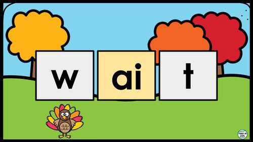 Turkey Vowel Teams AI and AY | Digital Phonics | PowerPoint | Google Slides
