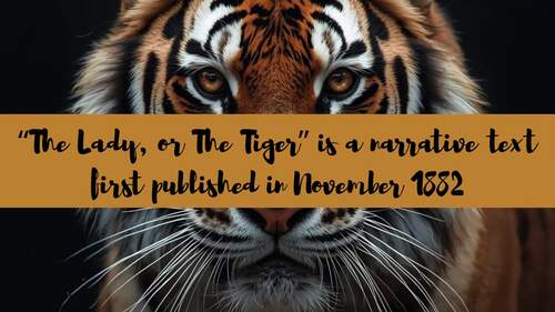 The Lady, or the Tiger? Activities | Close Reading, Vocabulary | High ...