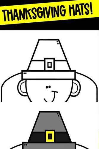 Thanksgiving Turkey Hats and Crowns Pilgrims Native Americans Turkeys