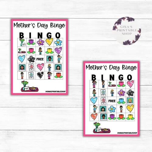 Mother's Day Bingo Activity by GinasPrintableShop | TPT