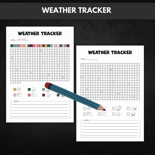 Daily Weather Tracker Journal Page | Printable Weather Log | Year-Round ...