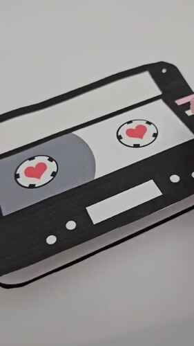 Retro Valentine Flip Book Art Activity Cassette Flip Writing Book Templates