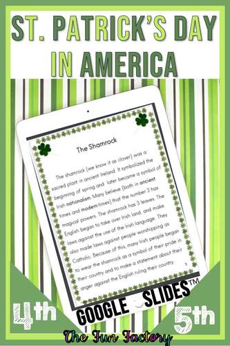 St. Patrick's Day in America Activities | Digital AND Printable | TPT