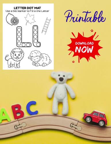Learn Letter L Dot Marker Toddler Worksheet Upper Lowercase Alphabet ...