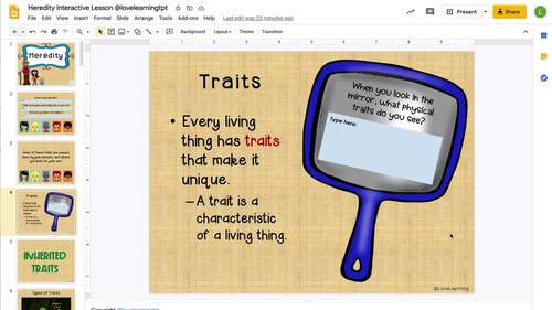 Heredity - Inherited Traits, Acquired Traits, and Learned Behaviors Unit