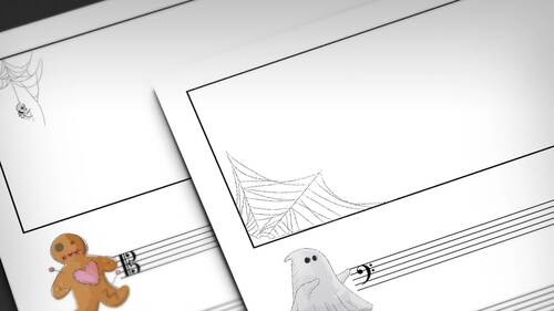 Spooky Halloween-Themed Music Staff Writing Paper | Composing by Hardplayed