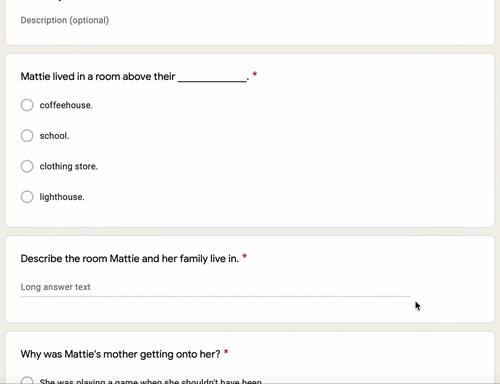 "Fever 1793" Google Forms Novel Chapter Quiz Bundle NO PREP (Digital)