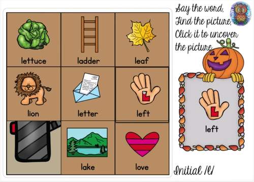 Halloween Articulation Games /L/ Boom Cards by Funny Owl | TPT