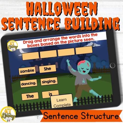 Halloween Sentence Building by Teacher Kimmy | TPT