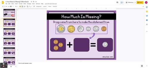 Money 3: How Much Is MIssing? (Canadian Currency): Google Slides™