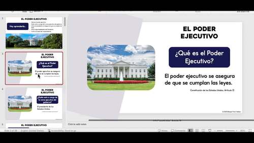 The Executive Branch: President & Government PowerPoint Presentation in ...