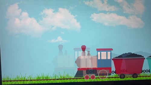 Train Car Teletherapy Powerpoint Template (great for artic and language!)