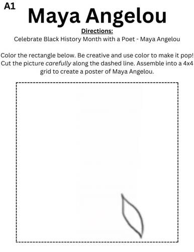 Black History Collaborative Reading and Poster - Maya Angelou | TPT