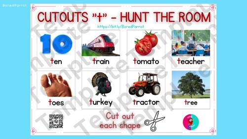 Write the Room Kindergarten - Letter "t": Writing / Vocabulary / Phonics