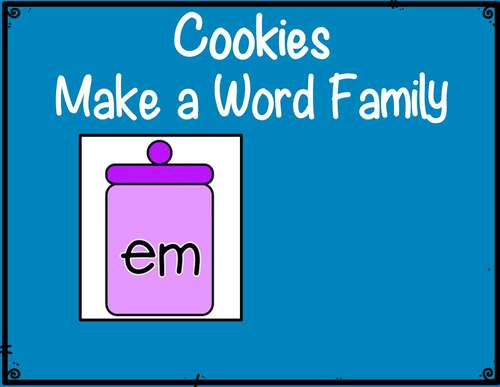 Cookies Themed Make A Short Vowel Word Family Center | TPT