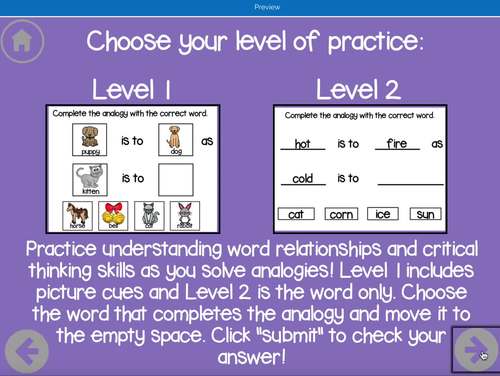 Analogies Critical Thinking Boom Cards™ Speech Therapy Digital Language ...