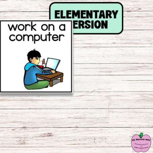 ESL Newcomer Visual Directions Editable Cards Vocabulary Flashcards