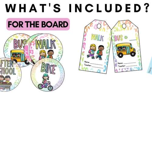 Hey Lisa! Bright & Happy How We Go Home – Dismissal Chart | Editable | *NEW