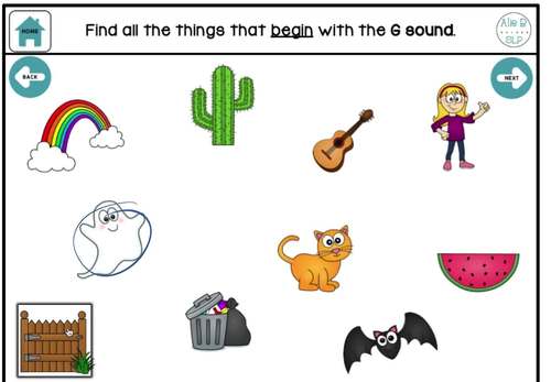 G Sound Articulation Phonological Awareness BOOM Cards™ for Speech Therapy
