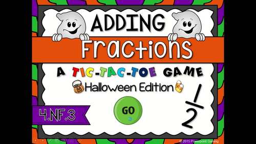Adding Fractions Halloween Powerpoint Game by Teacher Gameroom | TPT