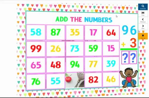Summer Math 2 Digit Plus 1 Digit Addition to 100 Without Regrouping ...