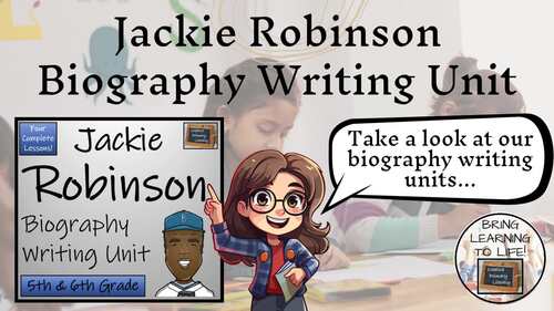 Jackie Robinson Biography Writing Unit | 5th Grade & 6th Grade | TPT