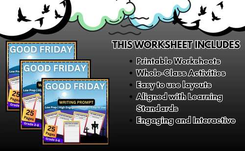 Good Friday Writing Prompts for Grades 3rd–8th |25 Pages of Printable ...