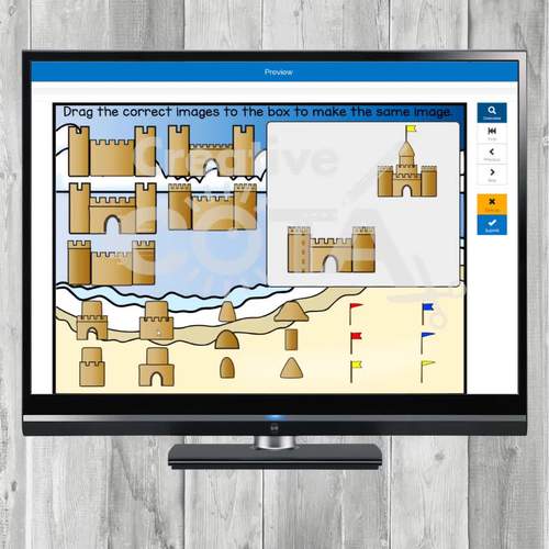 Visual Perception Summer Build a Sandcastle Boom Cards™ Occupational ...