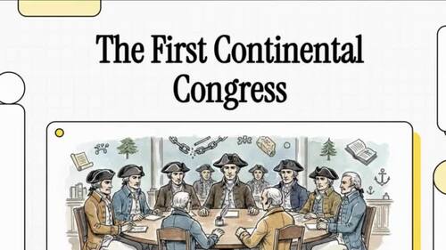 First Continental Congress Meeting 1774 | American Revolution Lesson Gr ...