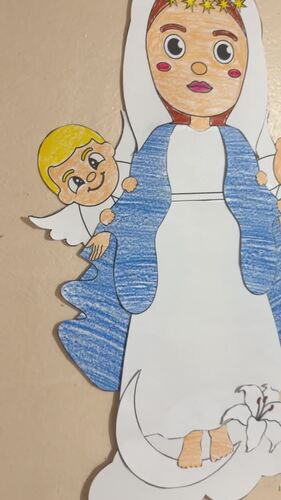 Assumption of Mary Craft Bulletin Board Catholic Coloring Activities ...