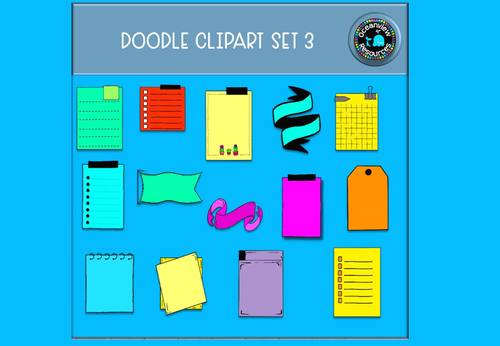 Doodle Note Clipart for TPT sellers- Set 3 by Oceanview Resources
