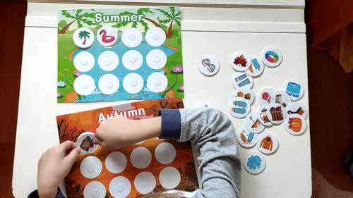 Four Seasons Sorting Activity. Sort by season worksheet by Teaching Arts