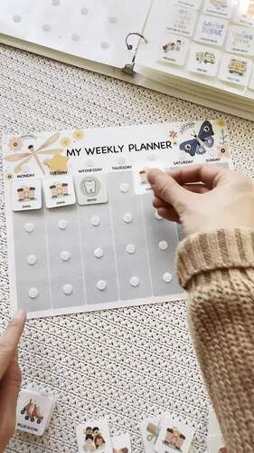 Visual Calendar Routine Daily Rhythm, Montessori Chore Chart for Kids ...