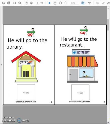 Core Vocabulary Adapted Book: GO by Teach Love Autism | TPT