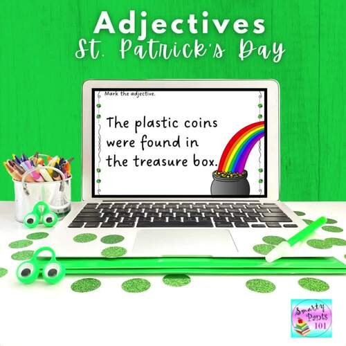 Adjectives St. Patrick's Day Google Slides by Smarty Pants 101 | TPT
