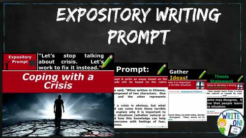 Expository Writing Prompt with Graphic Organizer, Rubric - Coping with ...